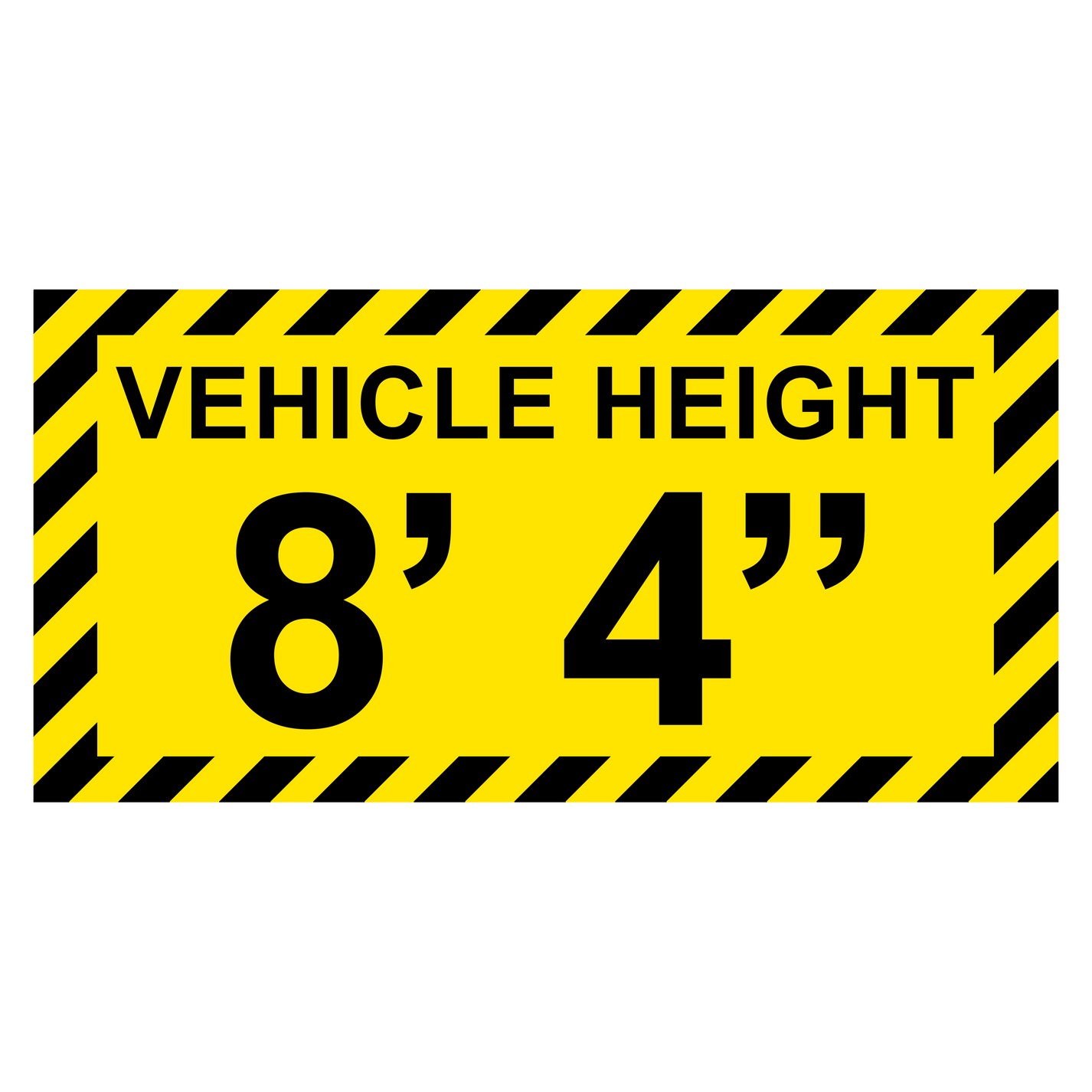 Vehicle Height Sticker for Commercial Vehicle and Delivery Van – Code10