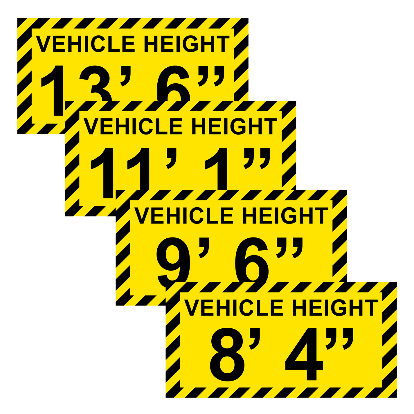 Vehicle Height Sticker for Commercial Vehicle and Delivery Van – Code10